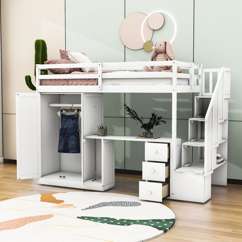 Wayfair loft bed white store